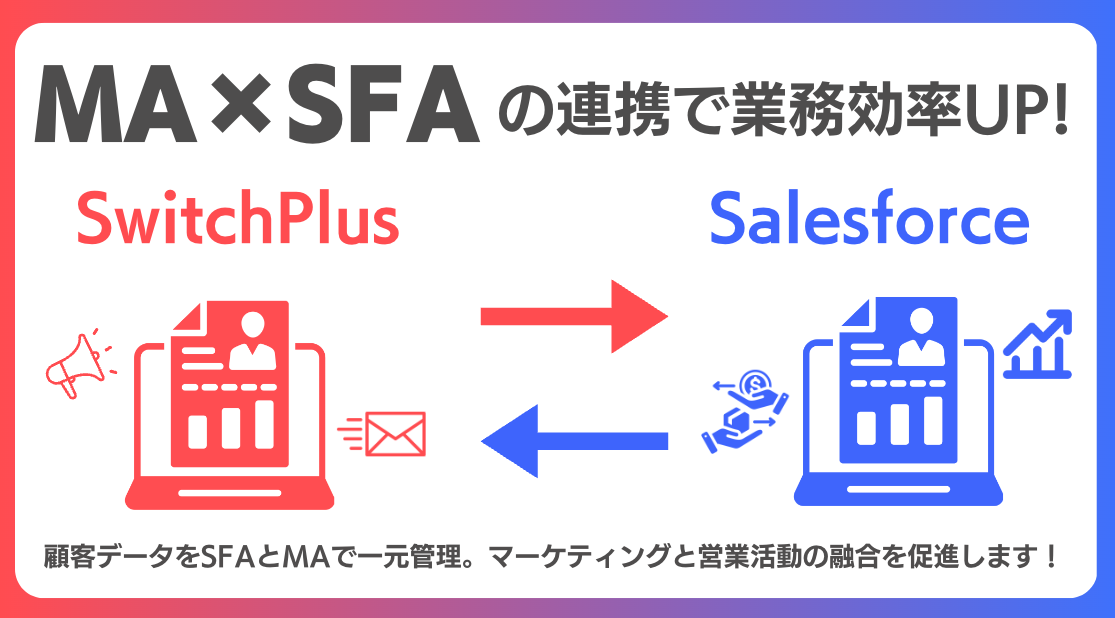 CMS＋MAツール「Switch Plus」がSalesforceと連携開始！営業効率最大化が可能に | マーケトランク